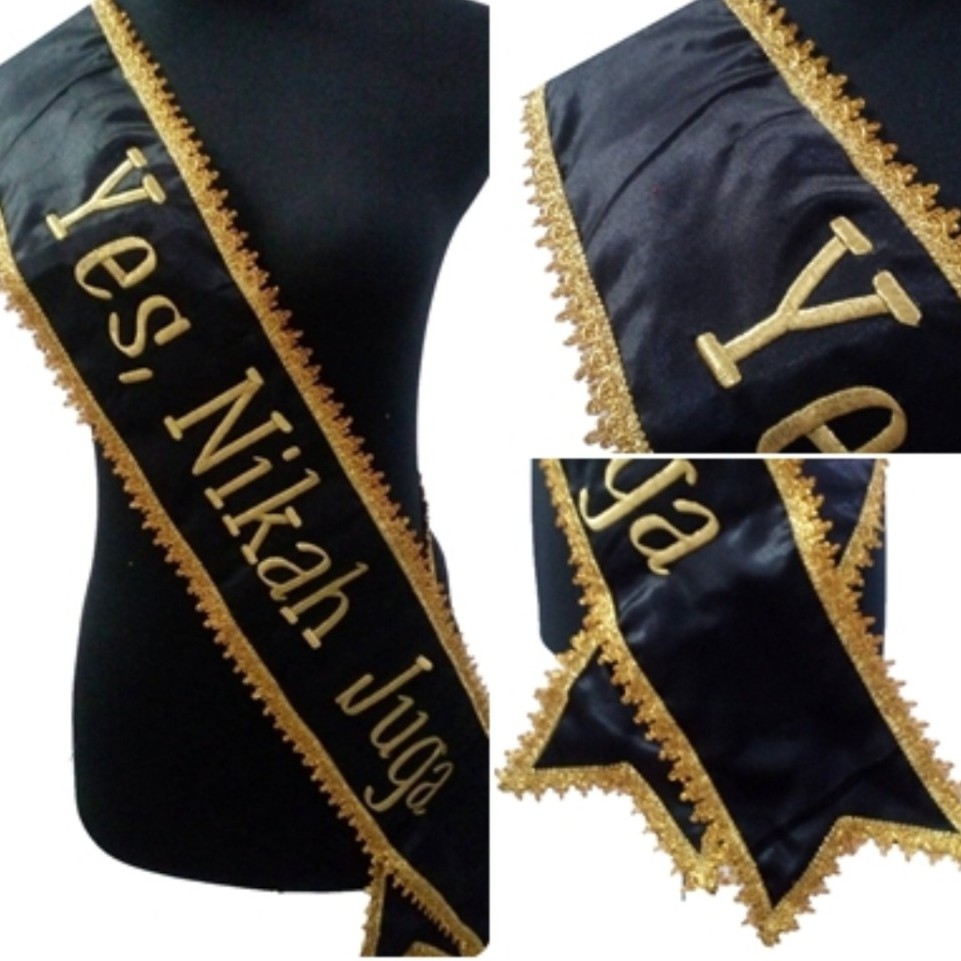 Jual Selempang Sash Wisuda Renda Satin Bordir Kilat dan Murah | Shopee ...