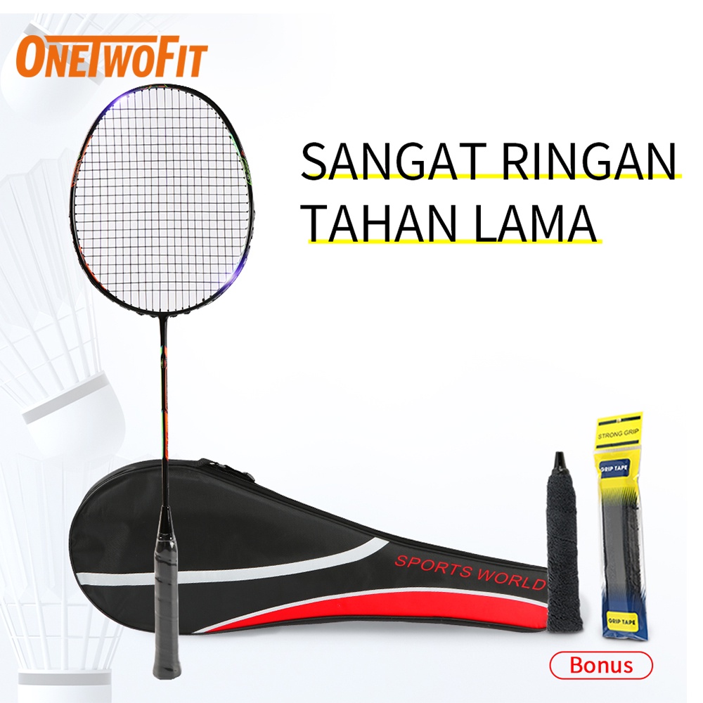 Jual OneTwoFit RAKET BADMINTON Carbonex Raket Bulutangkis Set G5 82g ...