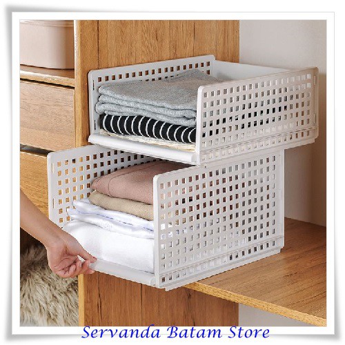 Jual SEDIKIT RETAK RAK LACI SUSUN LEMARI ADJUSTABLE WARDROBE ROLLING ...