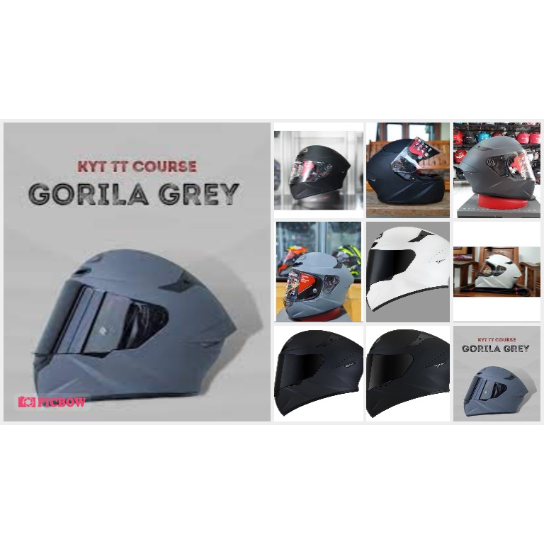 Jual HELM KYT TT COURSE SOLID 4 PILIHAN WARNA / FULLFACE | Shopee Indonesia