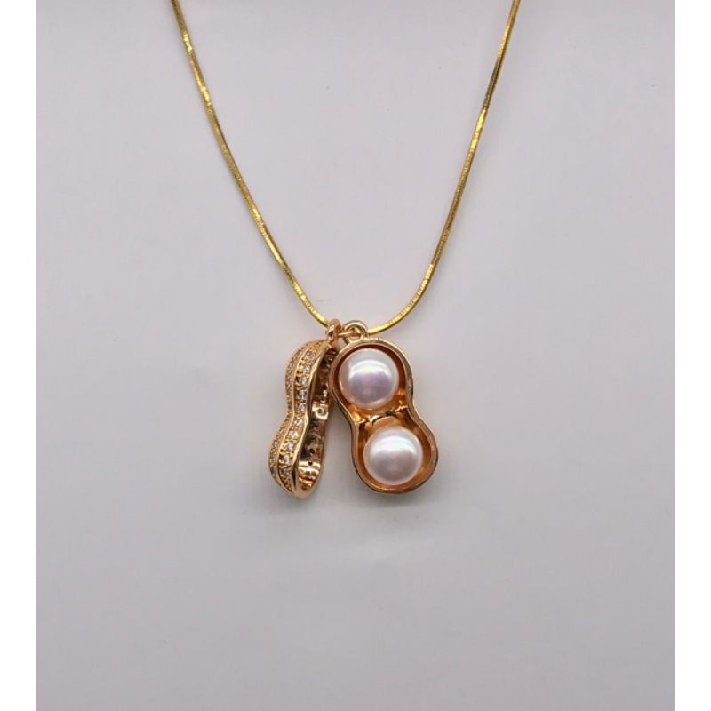 Jual Kalung Model kacang Mutiara Tawar original | Shopee Indonesia