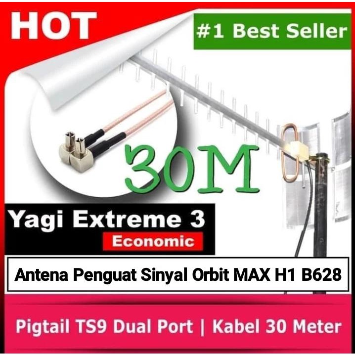 Jual Antena Penguat Sinyal Orbit MAX H1 B628 - Yagi Extreme 30M | Shopee Indonesia
