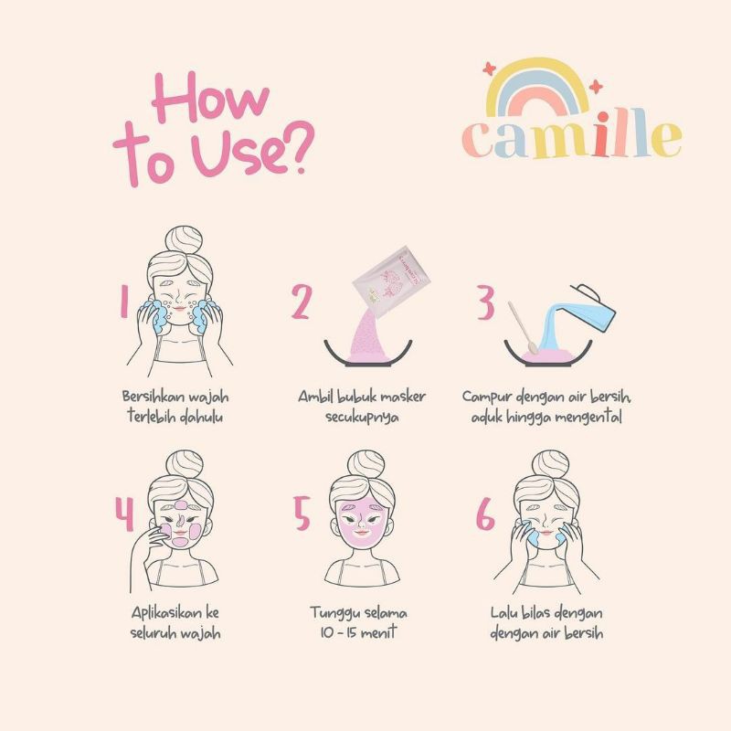 Jual Camille Beauty Masker Wajah Alami BPOM 25 65 gram Pouch Ziplock | Shopee Indonesia