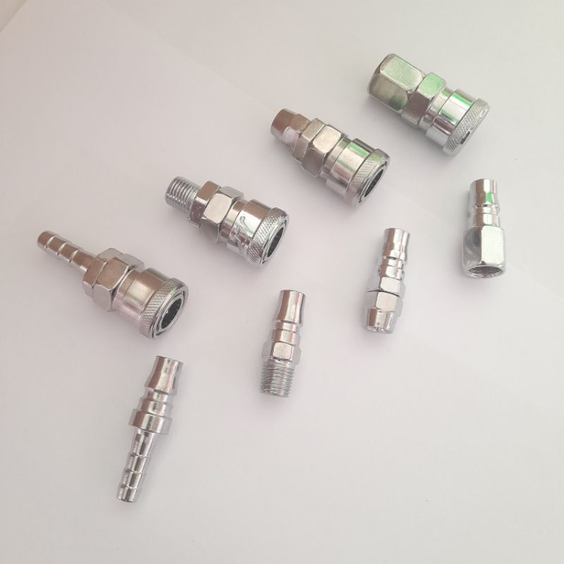 Jual Quick Coupler Male Dan Female 1/4 Sambungan Selang Angin Kompresor ...