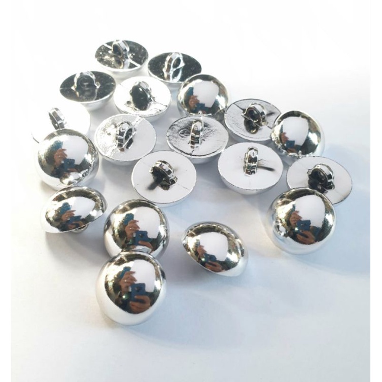 Jual Kancing Baju Jamur Emas Mutiara/silver Polos Timbul Isi 100 pcs ...