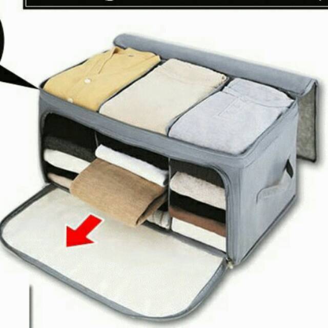 Jual 3 window openable storage box / storage 2 pintu / living box ...