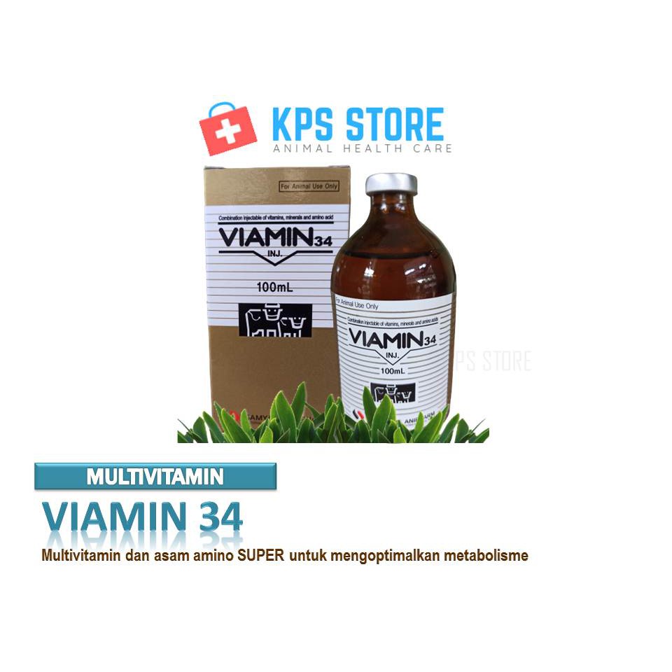 Jual VIAMIN 34 inj 100ML / MULIVITAMIN / VITAMIN | Shopee Indonesia