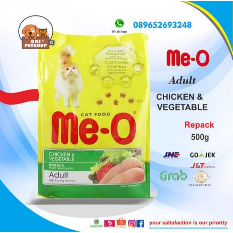 Jual meo chicken meo adult chicken vegetable repack 500g | Shopee Indonesia