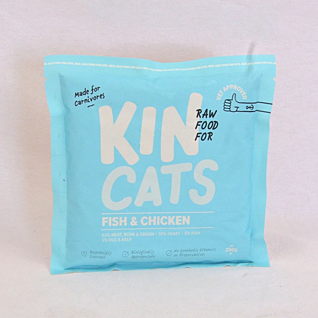 Jual KINDogfood Makanan Kucing Cat food RAW Fish and Chicken 250gr ...
