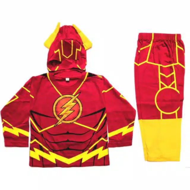 Jual KOSTUM BAJU ANAK THE FLASH SI CEPAT SUPERHERO CEPAT FLASH | Shopee ...