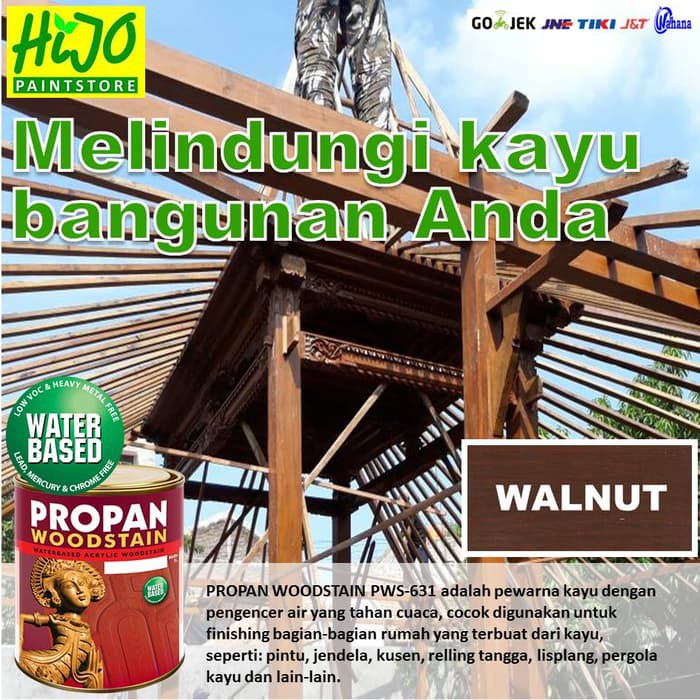 Jual Propan Wood Stain Warna Walnut Untuk Kayu Bangunan Anda High ...
