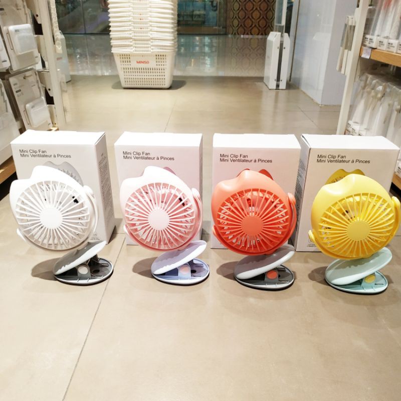 Jual MINISO Mini Clip Fan / mini fan miniso / mini fan table | Shopee ...