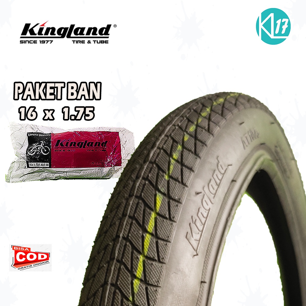 Jual BAN LUAR 16 X 1.75 KINGLAND BAN LUAR SEPEDA 16 ANAK BMX MINI LIPAT PAKET HEMAT BAN SEPEDA ...