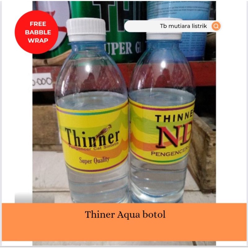 Jual Thinner Botol Aqua Thiner Tiner Tener Tinner Afduner Pengencer Cat ...
