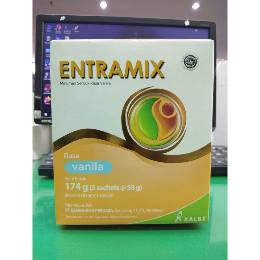 Jual ENTRAMIX SUSU RASA VANILLA 1 BOX ISI 174 g (3 sachets @ 58g ...