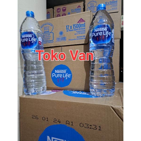 Jual NESTLE Pure Life 1500 ml isi 12 botol | Shopee Indonesia