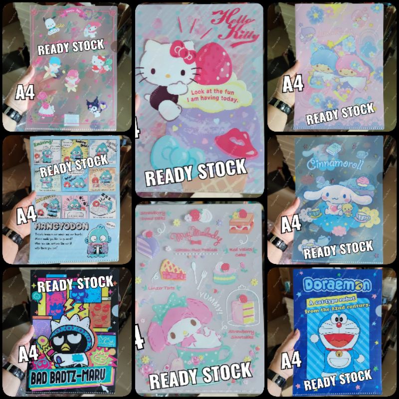 Jual Map Clear File Dokumen A4 Sanrio Karakter Hello Kitty, My Melody ...