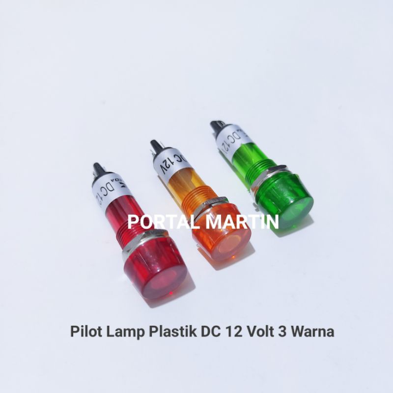 Jual Pilot Lamp DC 12 Volt Body Plastik Lampu Indikator Panel Listrik ...