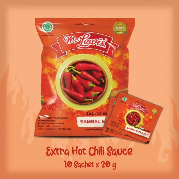 Jual vd2011c Mc Lewis Chili Sauce Sachet - 10X20G Fsfs201 | Shopee ...