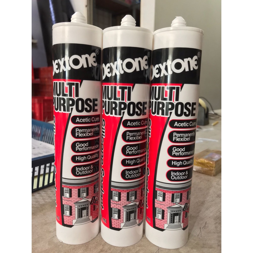 Jual Dextone Silicone Sealant / Lem Silikon / Multi Purpose white atau ...