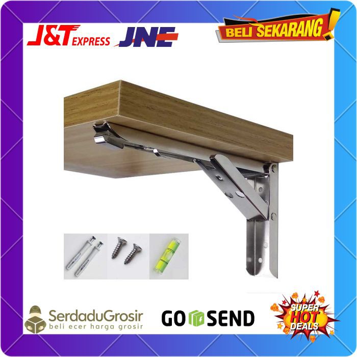 Jual Bracket Engsel Siku Meja Lipat Dinding Meja Bakso Stainless 65kg ...