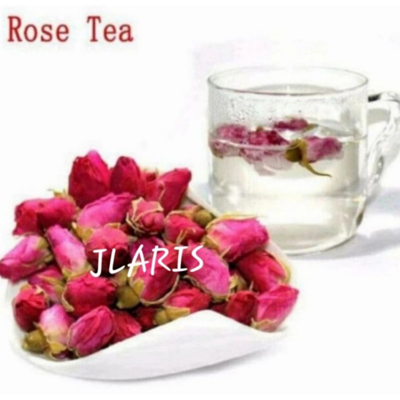 Jual teh bunga mawar red rose buds flower tea 50g | Shopee Indonesia