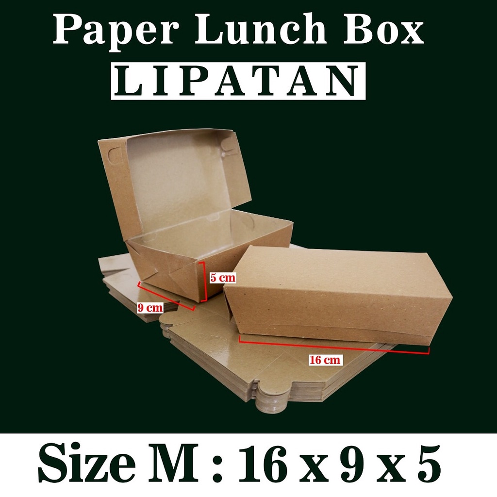 Jual Lunch Box Craft Lipatan/Lembaran M-Box Makanan Coklat Lipatan ...