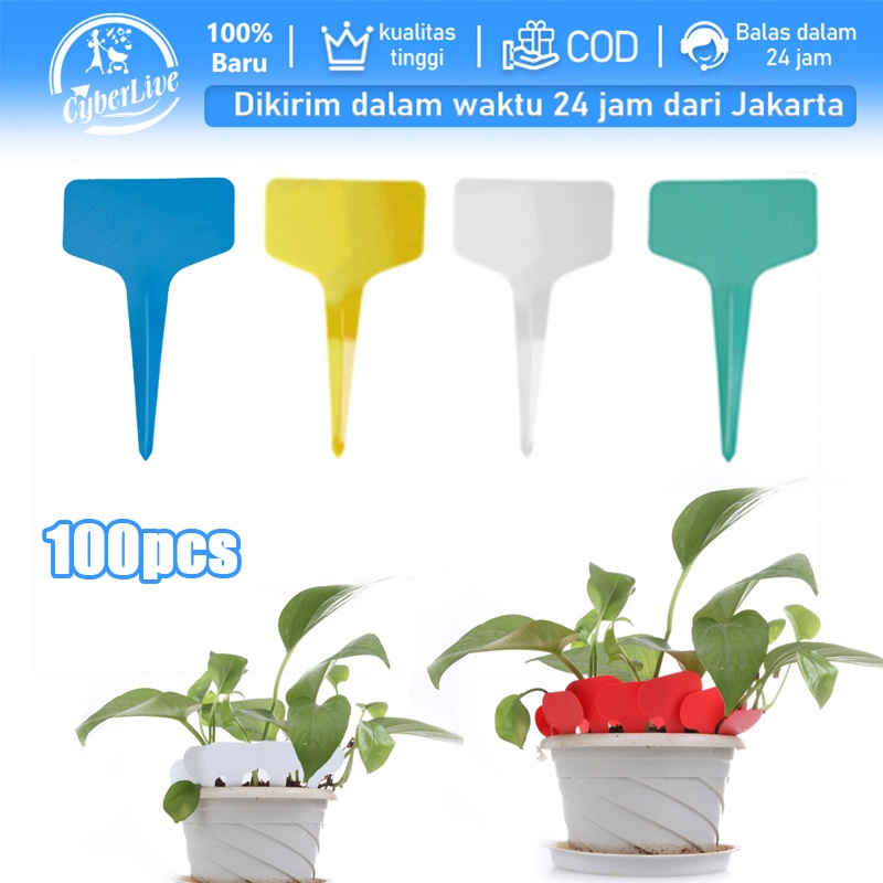 Jual 95 pcs T Type Label Penanda Tanaman Name Tag Penanda Tancap Semai Benih / Garden Marker ...