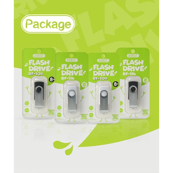 Jual ORIGINAL ROBOT Flash Disk Robot RF104 4GB RF108 8GB RF116 16 GB ...