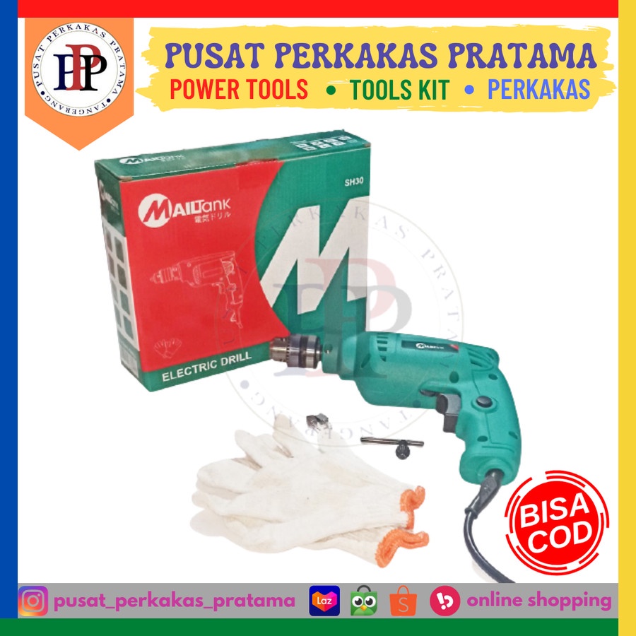 Jual MAILTANK Mesin bor Electric Drill SH-30/Mesin Bor Tangan GYPSUM | Shopee Indonesia