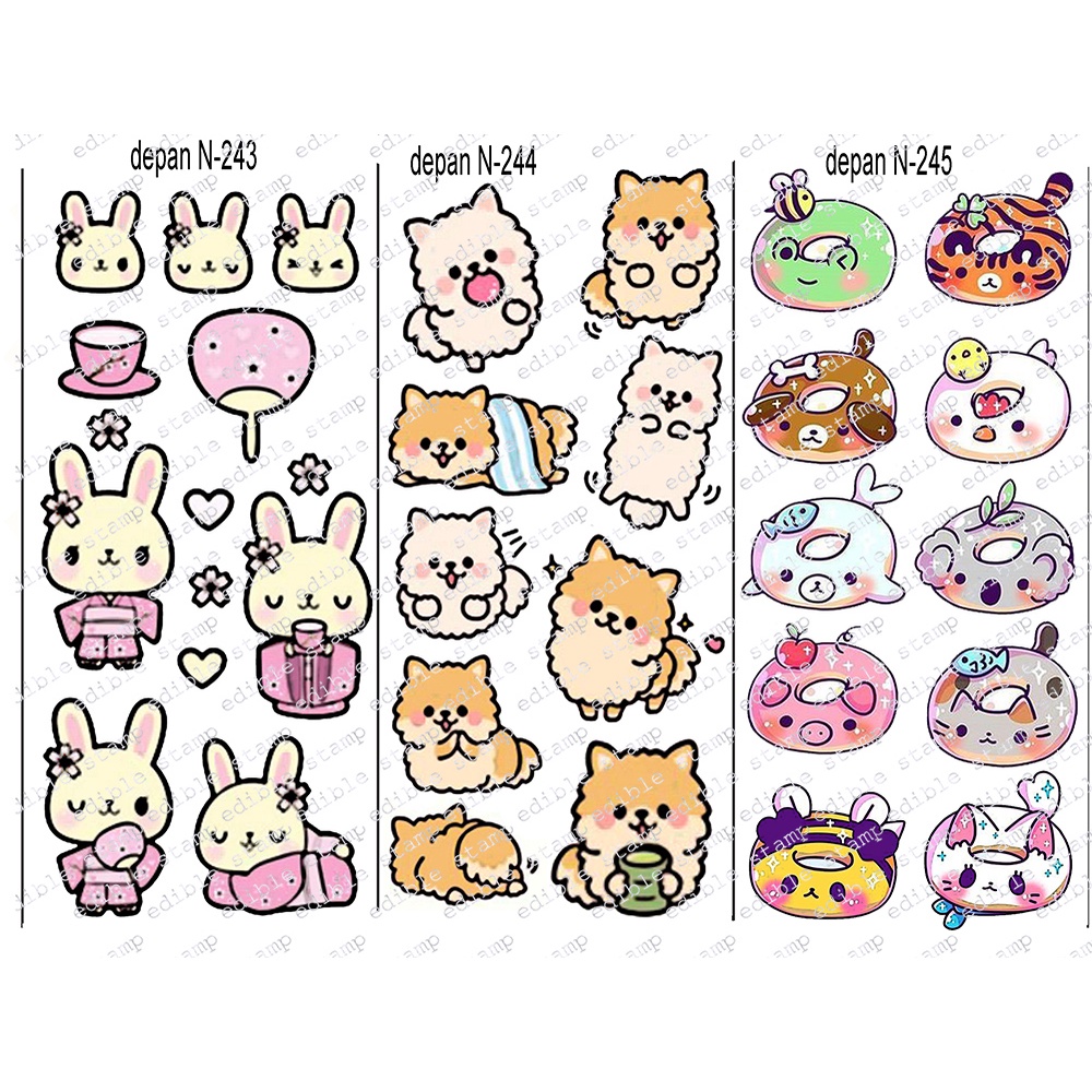 Jual Edible Stamp Stiker Makanan Edible Stiker Edible Image Edible ...