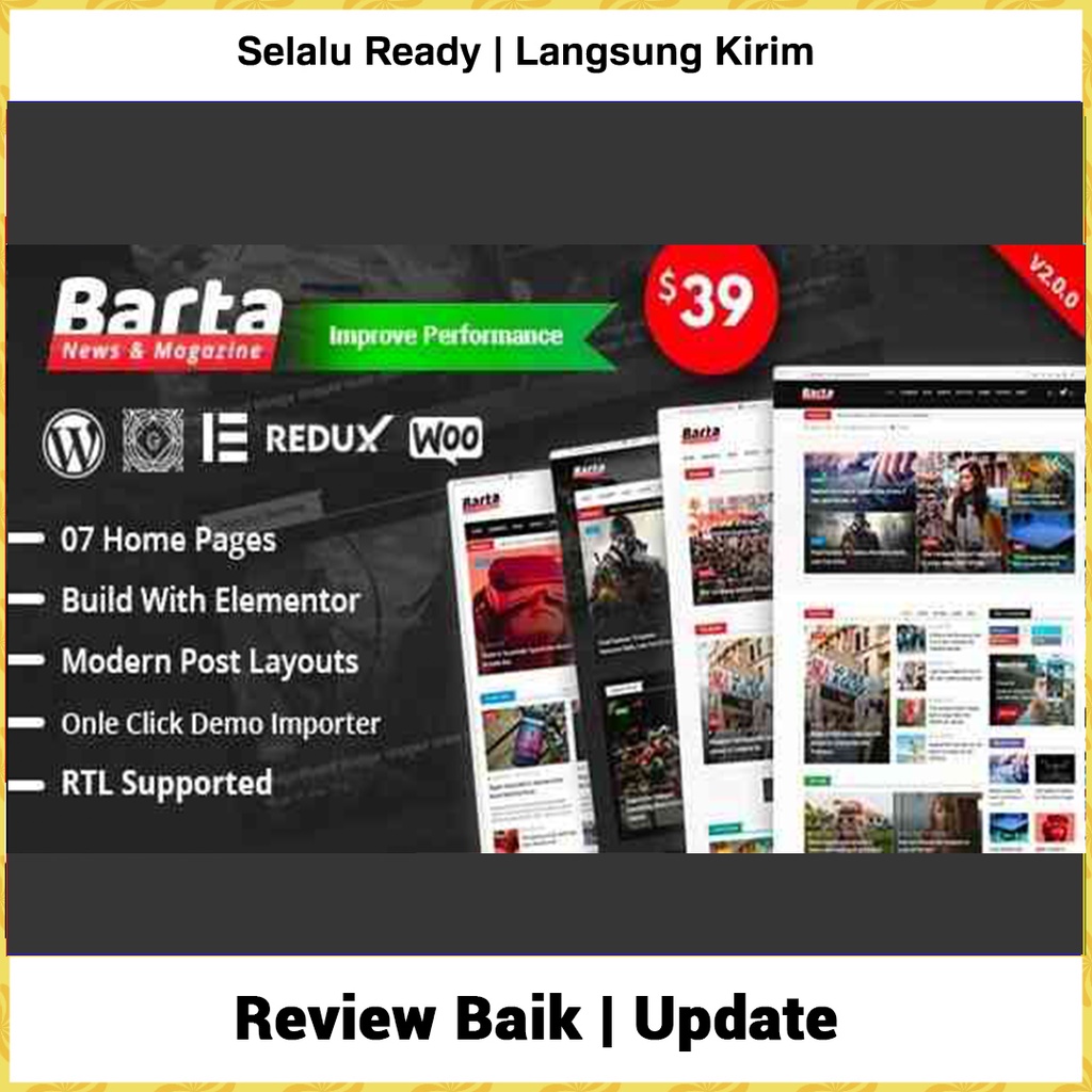Jual Barta Theme – News & Magazine WordPress Theme | Shopee Indonesia