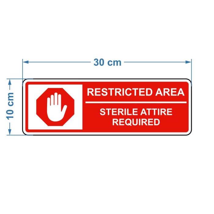 Jual Sign Rambu Akrilik Restricted Area 30cm x 10cm Acrylic 2mm ...