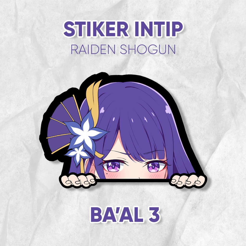 Jual Stiker Intip Raiden Shogun Baal Genshin Impact Anime Sticker ...