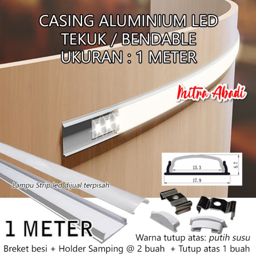 Jual Casing Aluminium Strip LED Tekuk / Bendable Flexible | Shopee ...