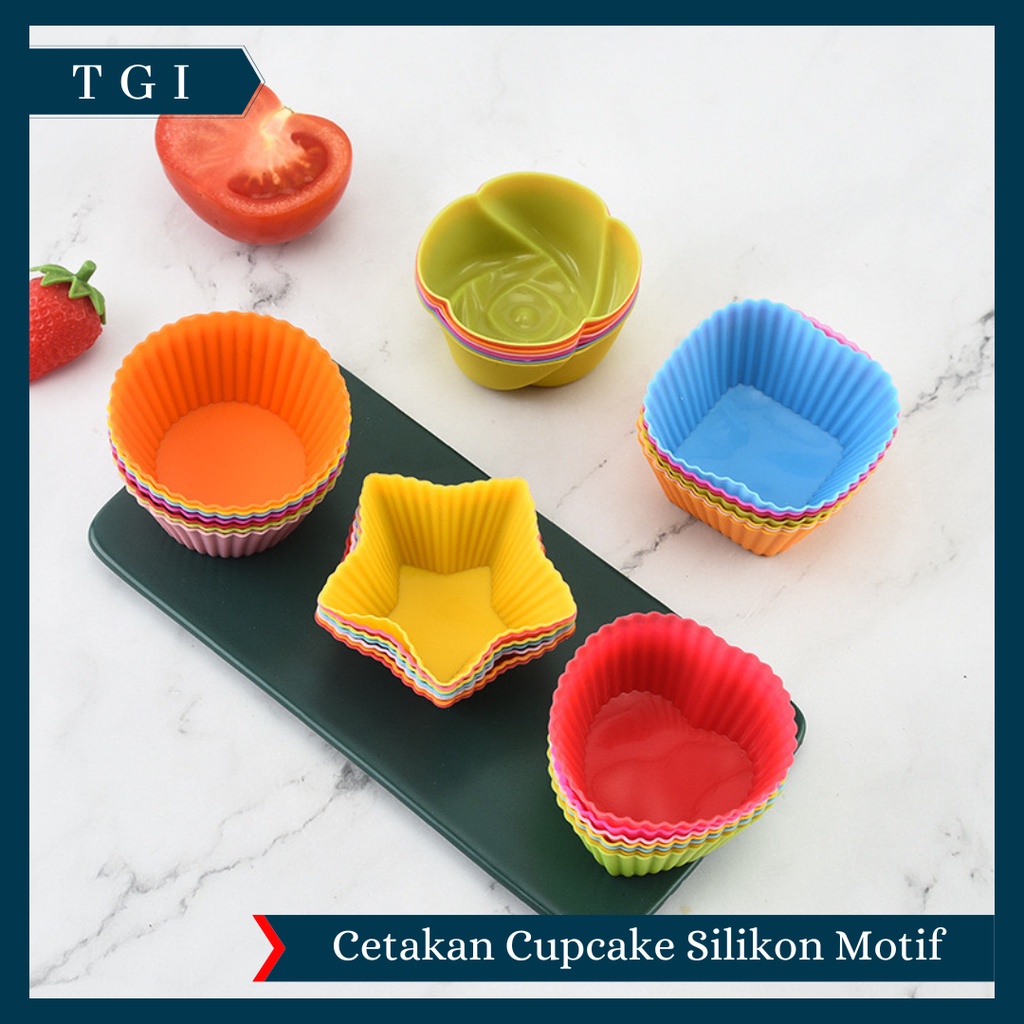 Jual TGI - CETAKAN PUDING KUE COKLAT SILIKON KOTAK CUPCAKE MUFFIN CUP ...