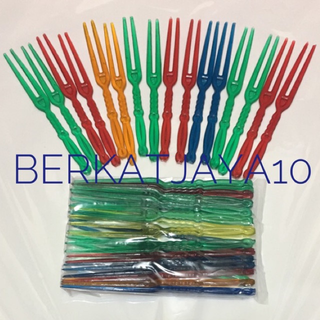 Jual Garpu Plastik Kecil untuk kue buah puding isi 20 pcs | Shopee ...