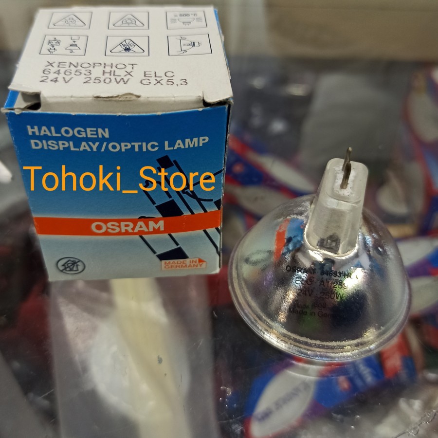 Jual Lampu Halogen Mangkok Xenophot Osram 24v 250w 64653 HLX /Lampu ...