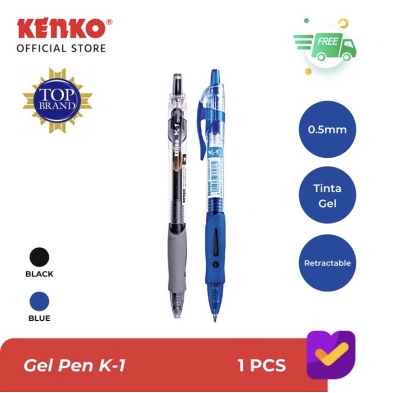 Jual PULPEN GEL KENKO K-1 / GEL PEN KENKO K-1 (1 pak ) | Shopee Indonesia