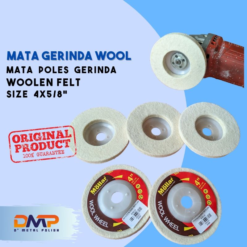 Jual Mata Grinda Tangan/Wool poles MOLLAR Woolen Felt Size 4x5/8 ...