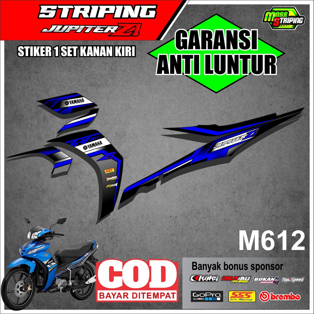 Jual Striping Stiker Jupiter Z1 (M612) / Setiker Stiker Sticker Lis ...