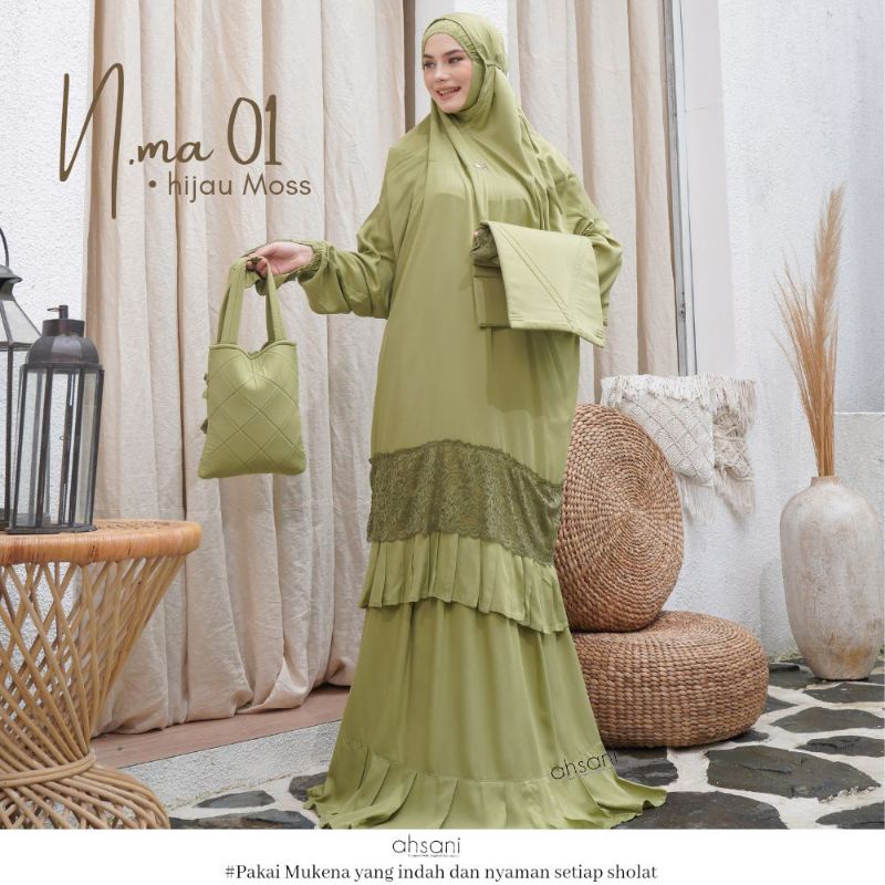 Jual Mukena AHSANI N.ma01 Rukuh Atas Bawah Bertangan Jumbo Dewasa ...
