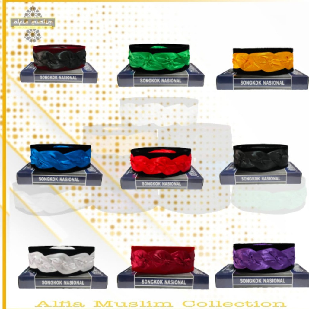 Jual Peci Kembang Kol Khas betawi hitam-Merah / Peci Ceplok / Songko ...