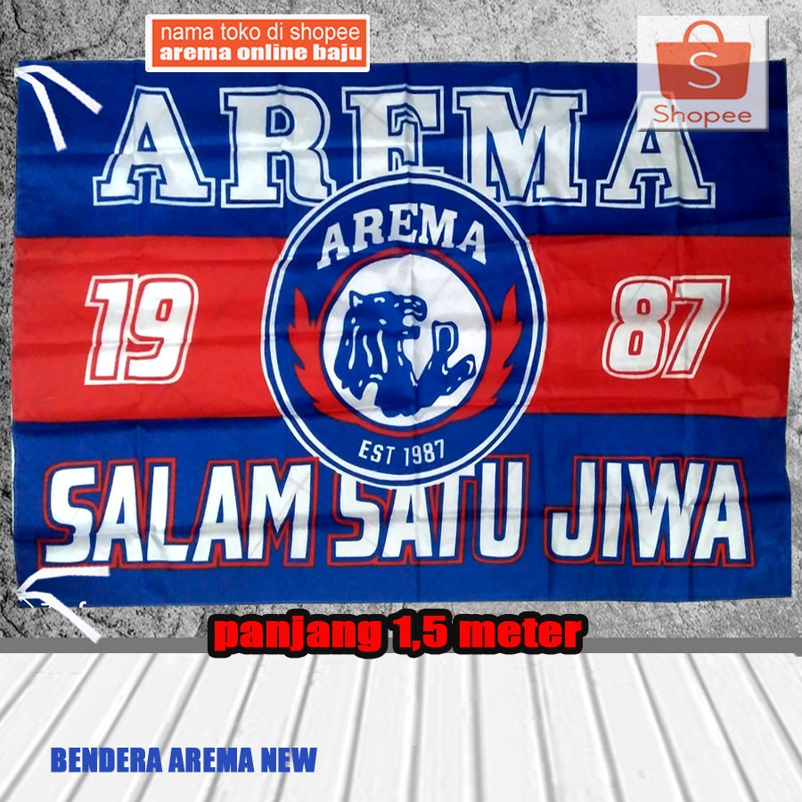 Jual BENDERA AREMA FC LOGO DITENGAH - AREMA ONLINE | Shopee Indonesia