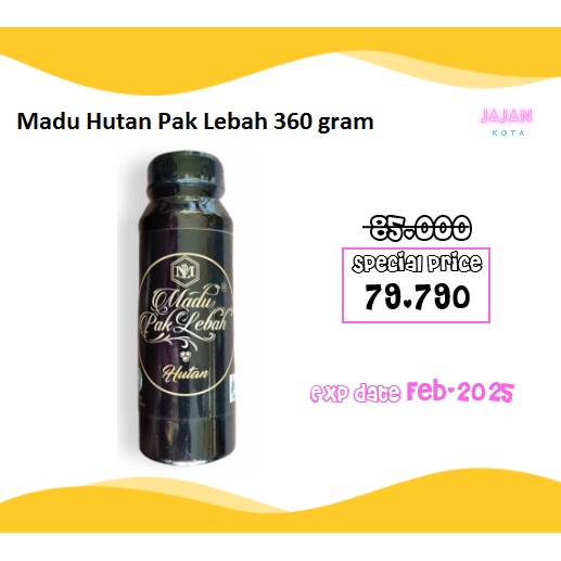 Jual Madu Hutan Madu Pak Lebah 360 gram | Shopee Indonesia