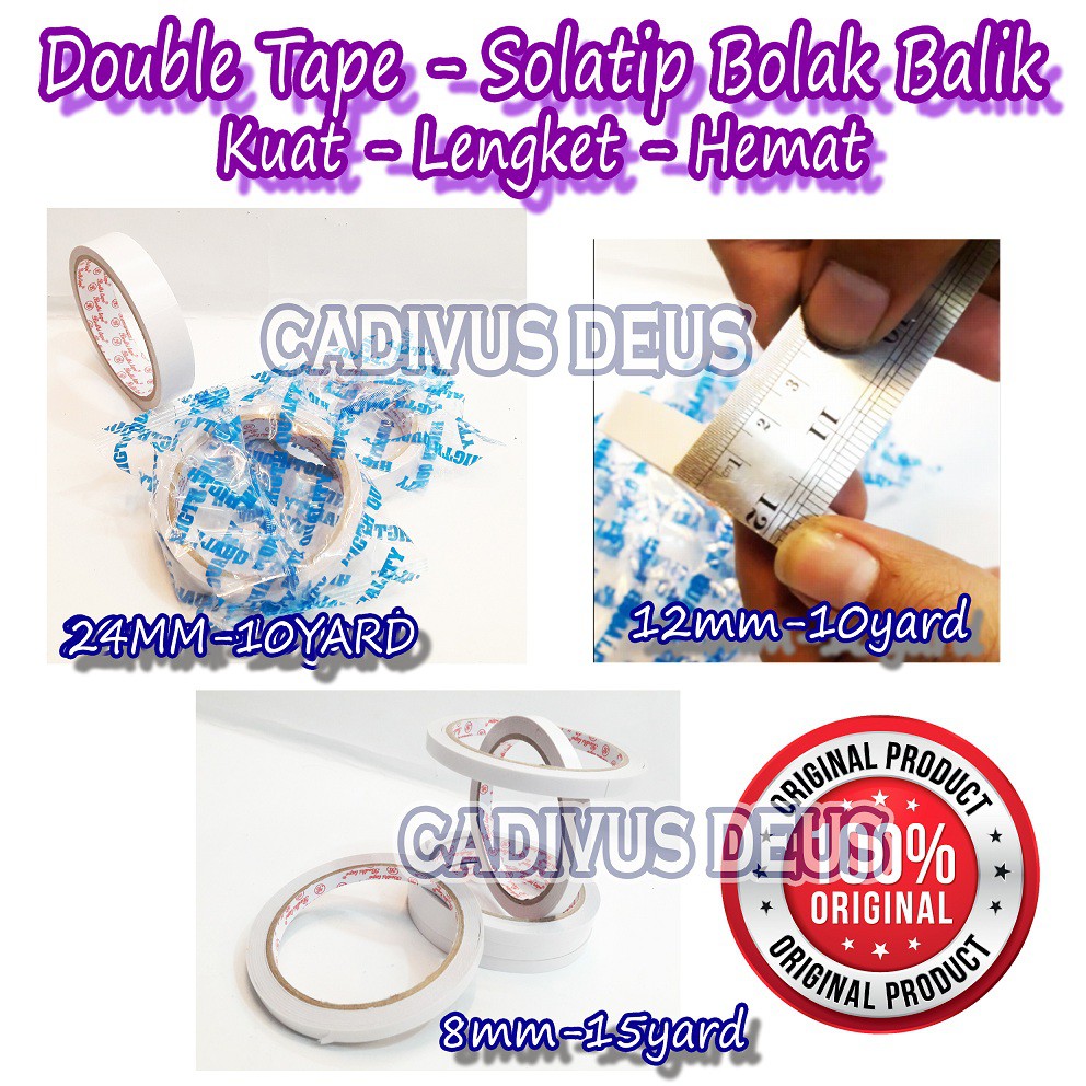 Jual DOUBLE TAPE - SOLATIP BOLAK BALIK - MURAH - BEST QUALITY | Shopee ...
