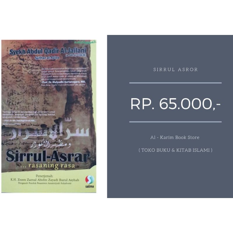 Jual Kitab Sirrul Asror Beserta Terjemahnya ( REPLIKA ) | Shopee Indonesia