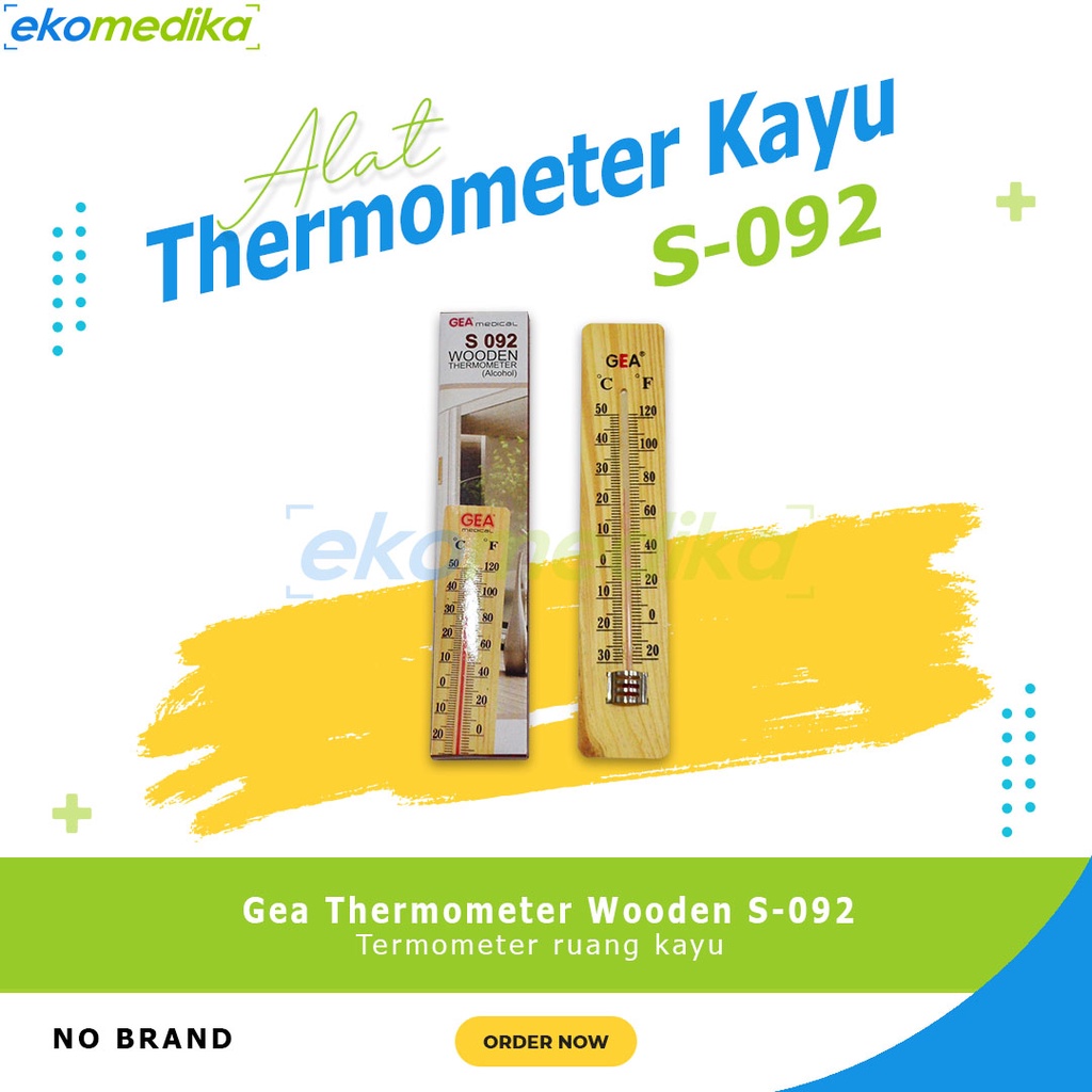 Jual Termometer Ruang Kayu Gea S-092 Thermometer ruangan / Termometer ...