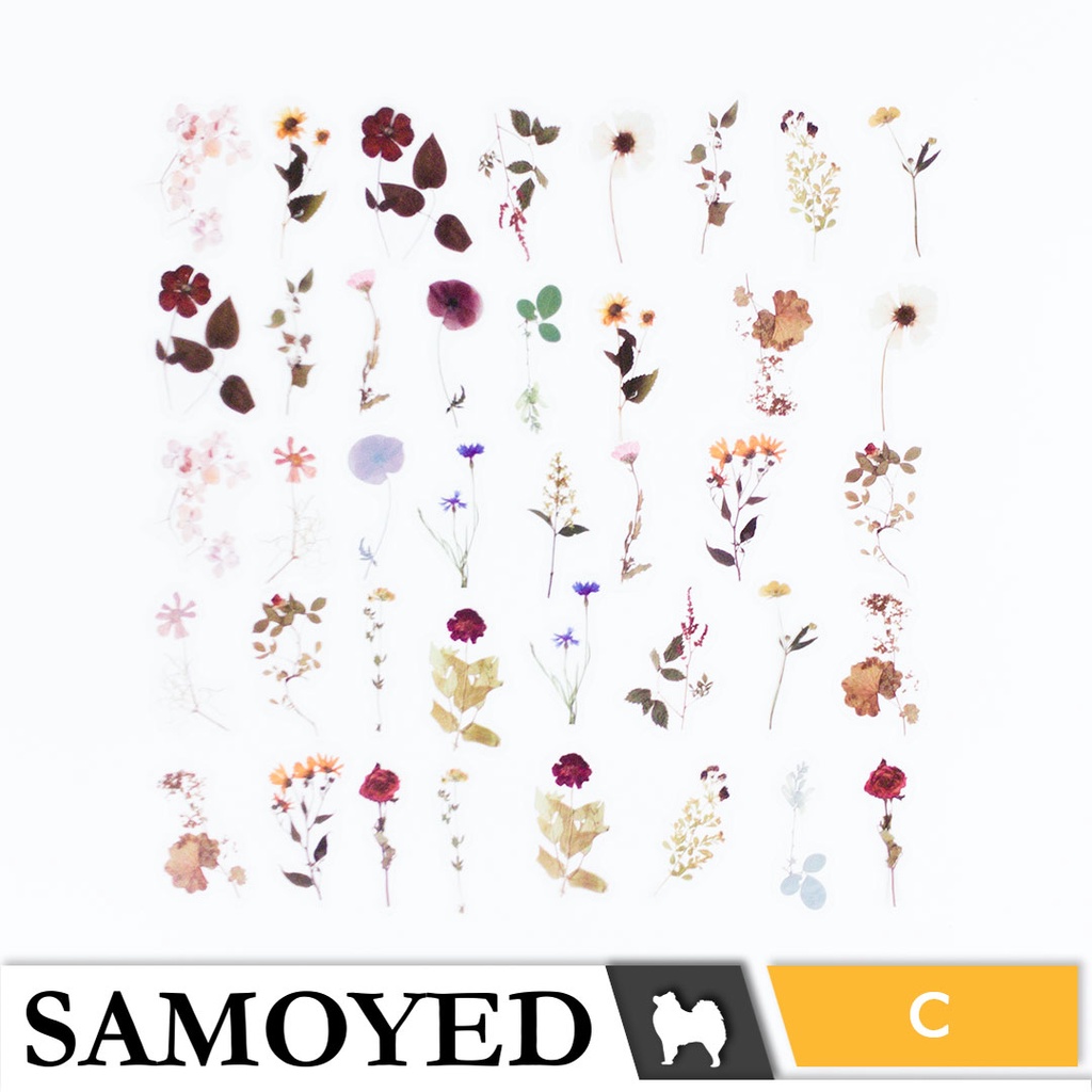 Jual SAMOYED STKRDA Stiker Estetik Alam / Bunga / Daun / Jamur / Nature ...