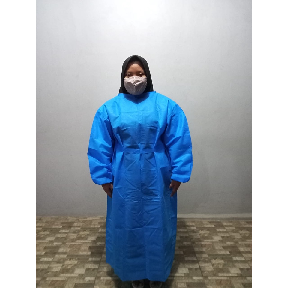 Jual APD MEDIS SURGICAL GOWN DISPOSABLE 40 GSM UKURAN XXL BERWARNA ...